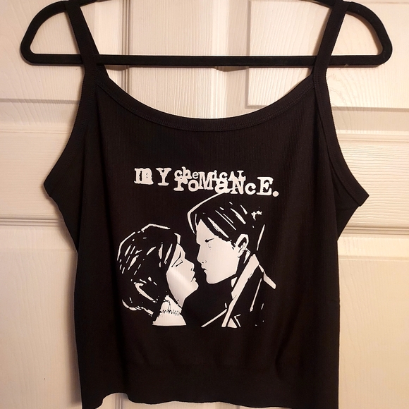 Tops | Bundle Of 2 My Chemical Romance Crop Top My Chemical Romance ...